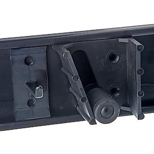 Carlisle FoodService Products Roll 'N Grip Plastic Broom Holder Wall Mount, Bathroom Organizer, Kitchen Organizer with Quick Release for Kitchen, Restaurant, Home, 1.75 Inches, Black, (Pack of 12)