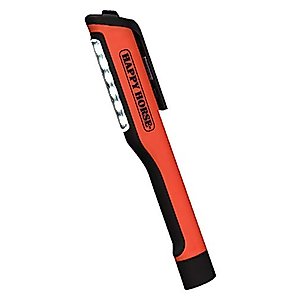 HARRIS FAMOUS ROACH TABLETS Happy Horse Work Flashlight, 150 Lumen LED, Magnetic Clip, 3xAAA Batteries Included, Bright LED Flashlight