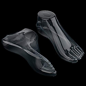 Groupcow Female Plastic Foot Model Tools for Sandals Display (Transparent)