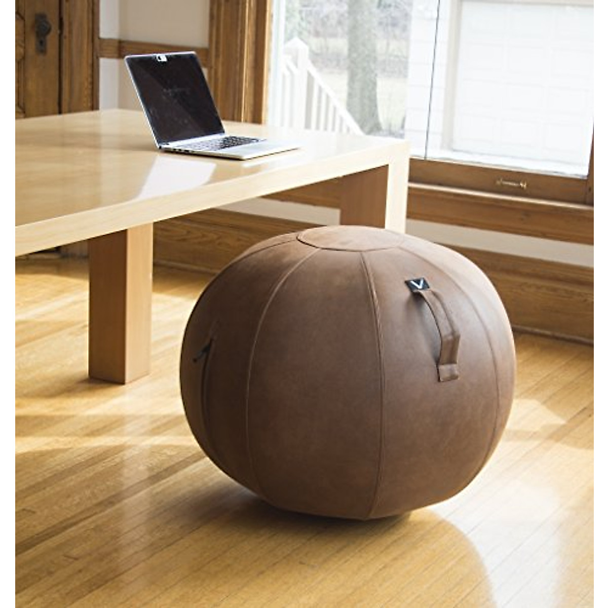 Vivora Luno Exercise Ball Chair, Lacewood Cover, Leatherette, Standard Size (22 to 24 inches), for Home Offices, Balance Training, Yoga Ball