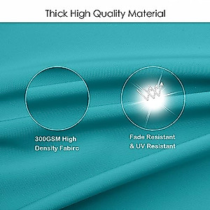 idee-home Outdoor Bistro Chair Cushions, Thick Round Seat Cushions Set of 2 with Ties, 15”x15”x 3” Waterproof Round Patio Chair Cushions for Outdoor Furniture, Round Chair Pads for Garden Peacock Blue