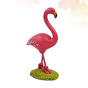 NOLITOY 1pc Birds Art Wedding Decor Plant Garden Figure Flamingo Small Terrarium Figurine Potted Plant Decoration Figurines Home Decor Cake Toppers Kids Decor Miniature Child Animal