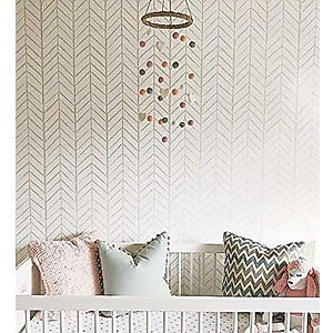 Felt Ball & Heart Nursery Ceiling Mobile- Hot Pink, Light Pink, Gray & White