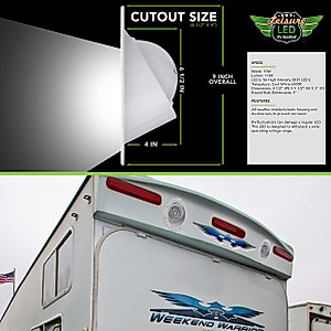 Leisure LED RV Exterior Round Flood Porch Utility Light - White 12v 1100 Lumen Lighting Fixture Replacement Lighting for Weekend Warrior RVs, Trailers, Campers, 5th Wheels (White)