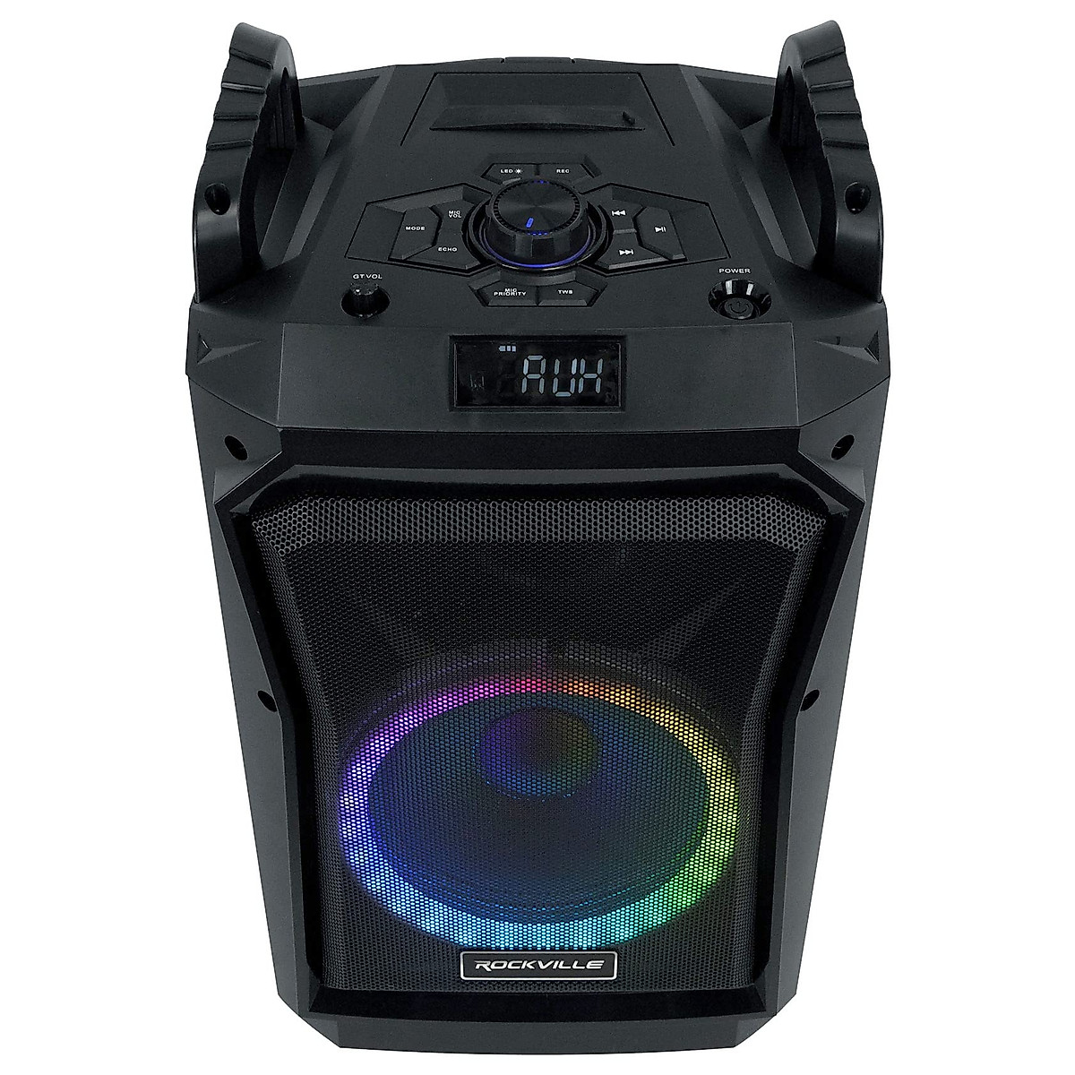 Rockville RockNGo 800 10" Portable Wireless Bluetooth Speaker w/LED/Wheels/Loud!, Black