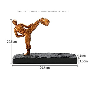 DOUBA Kung Fu Little Golden Man Creative Resin red Wine Rack Decoration Living Room Wine Cabinet Decoration