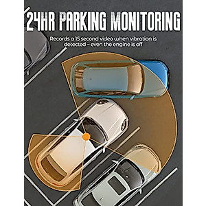 Dual Dash Cam, Dash Cam 2K Front and 1080P Cabin Dash Camera, 2.5K 2560x1440P@60fps Single Front, Dual Sensor, Infrared Night Vision, App Control, 24hr Parking Mode, Built-in GPS, VD009