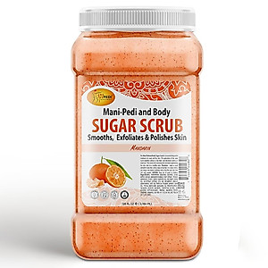 SPA REDI - Sugar Body Scrub, Mandarin, 128 Oz, Exfoliating, Moisturizing, Hydrating and Nourishing, Glow, Polish, Smooth and Fresh Skin - Body Exfoliator