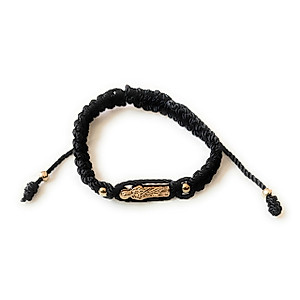 CHAVARIOS Black Saint Jude Thaddeus Thread Bracelet Pulsera Roja de hilo de San Judas Tadeo