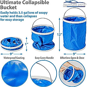 Relentless Drive Ultimate Car Wash Kit - Car Detailing & Car Cleaning Kit - Car Wash Supplies Built for The Perfect Car Wash - Complete Car Wash Kit with Bucket