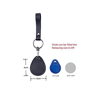 Temvue Access Card Holder RFID Key Fob bag Airtag keychain Key Chains NFC Smart Key Chain(Tibetan blue)