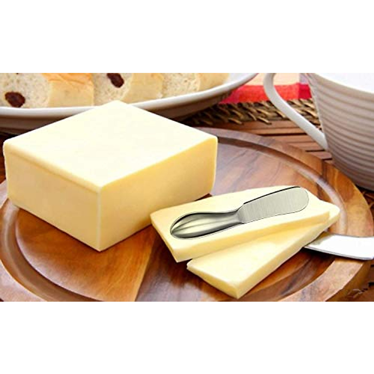 Linwnil Spreader Knife Set,6-Piece Cheese and Butter Spreader Knives,Mini Serving Tongs,Stainless Steel Multipurpose Butter Knives