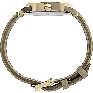 Timex Women's Easy Reader 38mm Watch – Gold-Tone Case Cream Dial with Light Gold-Tone Leather Strap