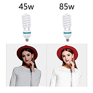 Aqirui 85W Light Bulb 5500K CFL Daylight Spiral Softbox Bulb in E27 Socket for Photography Photo Video Studio Lighting 1 Pack