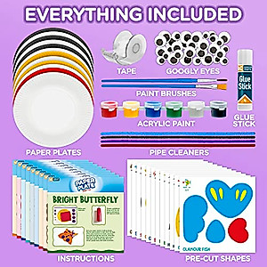 Arts and Crafts for Toddlers, Create Animal Crafts from Paper Plates, Includes All Supplies and Instructions, Best Craft Project Kit for Ages 2-5