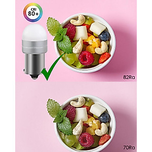 Noobibaba 1156 LED Bulb 1141 LED Bulb P21W BA15S LED Bulb 1383 LED Light Bulb for Landscape Light Bulbs 2W 12V 24V Warm White 2700K 6-Count