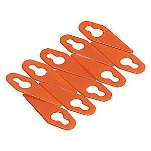 AMONIDA Plastic Trimming Blade, Wear Resistant 25PCS Compact Size Lightweight Lawn Mower Replacement Blades High Reliability Good Stability for Garden Devices (Orange)