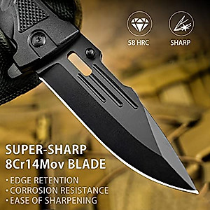 NedFoss Pocket Knife for Men with engraved I LOVE YOU, EDC Folding Knife Valentines Day Gifts for Men Husband Him Boyfriend, Groomsmen Gifts for Men