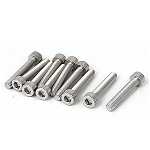 uxcell® M5x30mm 316 Stainless Steel Metric Hex Socket Head Cap Bolts Fasteners 10 Pcs
