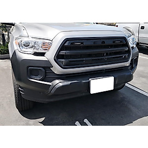 iJDMTOY Smoked Lens Amber LED Grille Lights Kit Compatible with 2012-up Toyota Tacoma, Center Set 2-Piece Marker Lamps w/Wiring & Hardware