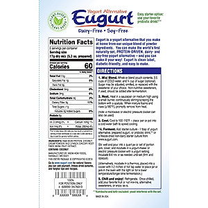 "Better Than Yogurt" Make At Home Mix (Dairy and Soy Free!) (Coconut, 2-Pack)