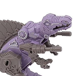 Alomejor Transforming Dinosaur Robot, Flexible Head Rotation, Endless Fun, Dinosaur Transforming Toy, Easy Assembly for Boys and Girls (Style 1)