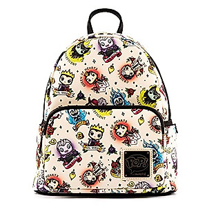 Loungefly POP Disney Villains Tattoo All Over Print Womens Double Strap Shoulder Bag Purse