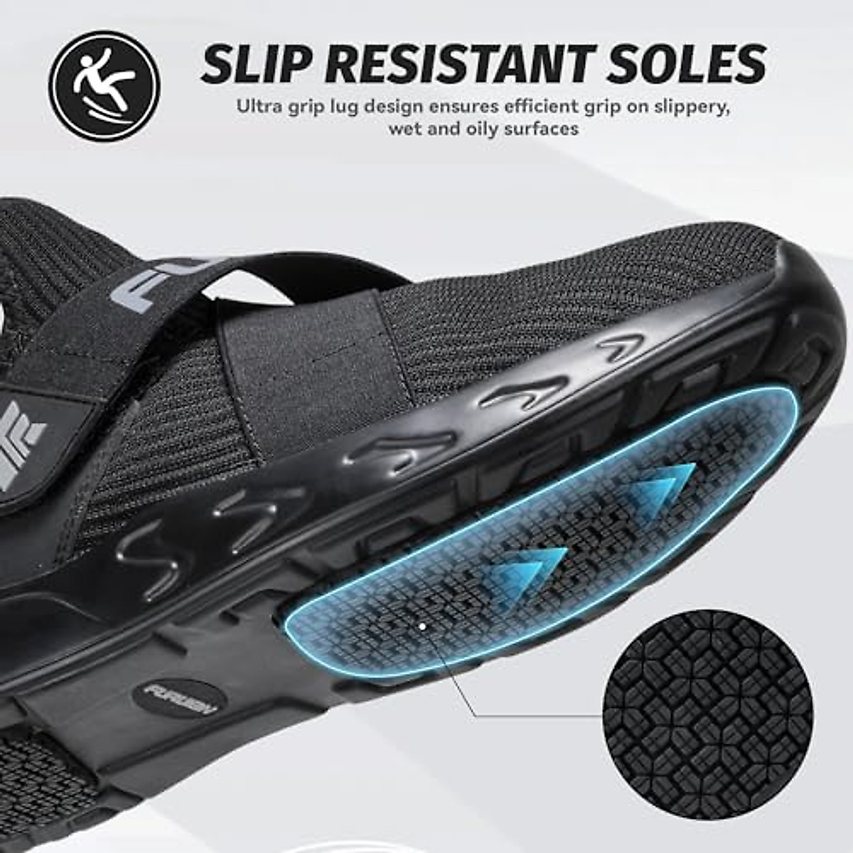 Non Slip Work Shoes for Women Men Slip on Sneakers Women Slip Resistant Waterproof Chef Kitchen Shoes Zapatos De Trabajo para Hombres, Black