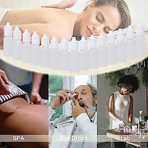 Eldwivz Plastic Eye Dropper Bottle: 50 pcs 10 ml Empty Small Squeeze Bottles For Oil Ear Paint Liquid