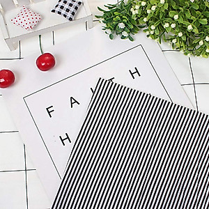 Fdit 7pcs Cotton Fabric DIY Assorted Pre-Cut Bedding Suite Quarters Bundle Black 25x25cm (25 * 25)