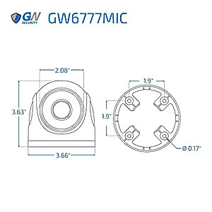 GW Security GW6777MIC 6MP IP POE 2.8mm Fixed Lens Mini Turret Security Camera, Built-in Microphone