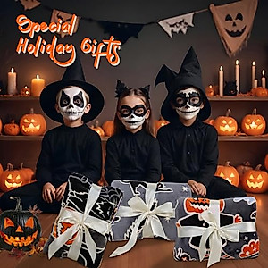 KIVEE Halloween Blanket Pumpkin Glow in The Dark Blanket Cat Halloween Decorations Cute