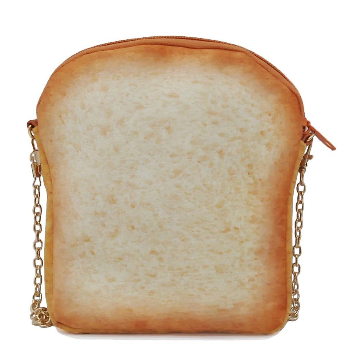 Cute Butter Toast Shoulder Bag, Plush Food Cossbody Handbag for Women, Phone Purse Messenger Bag