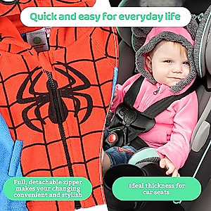 Cuddle Club Miles Morales Toddler Fleece Jacket - Toddler Miles 5T Toddler Fleece Jacket - Girls & Boys Zip Up Miles Hoodie - Kids Miles Sweater Fleece Jacket - Toddler Winter Miles Jacket