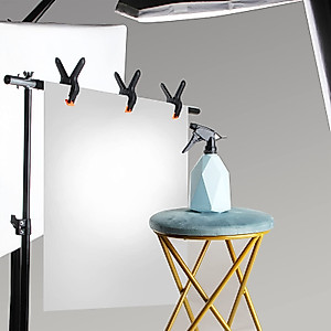 T-Shape Backdrop Stand 1.5 x 2m for Parties, BDDFOTO Photo Studio Background Stand System Height-Adjustable Tripod Stand with 4 Backets for Photo Studio Video Photography