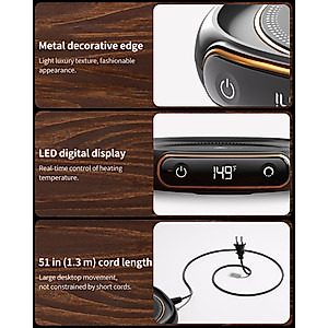 Coffee Mug Warmer, Cup Warmer for Desk with Auto Shut Off, 3 Temp Settings, Mug Warmer for Coffee, Beverage, Milk, Tea, Coffee Warmer Plate in Your Home & Office, Gift (No Cup)