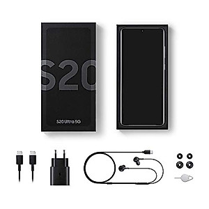 Samsung S20 Ultra 5G Factory Unlocked SM-G988U1 Cosmic Black 128GB - US Warranty (Renewed)