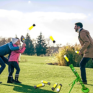 Sarpan Mortar Launcher Toy Set Gift for Kids Ages 6-12, Rockets Shooting Military Blaster Foam Play Game Kits with 5 Safe Foam Shells for Boys Girls