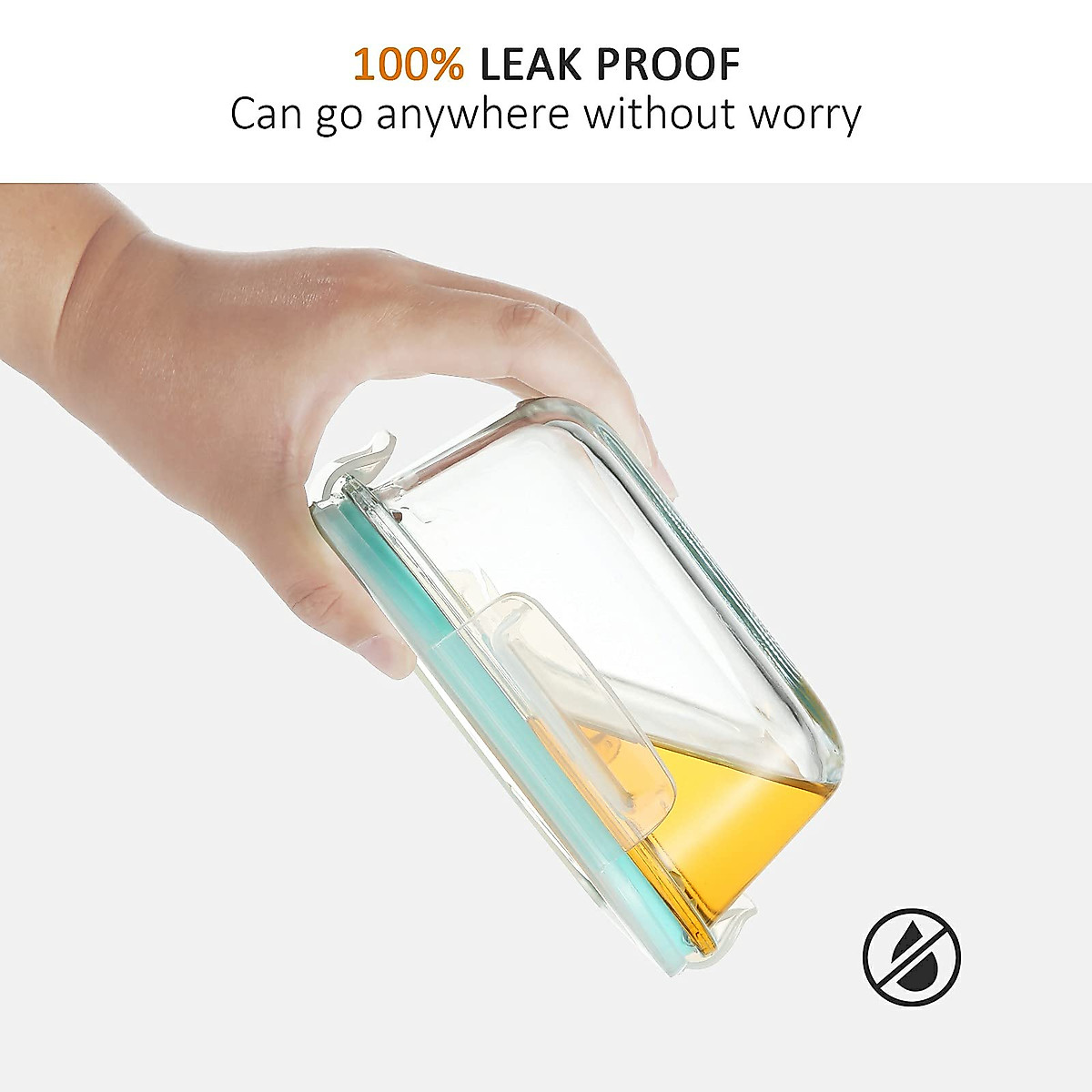 YEBODA Glass Food Storage Containers with Airtight Snap Locking Lids BPA Free Meal Prep Container Set For Home Kitchen Restaurant - Freezer, Microwave, Oven, Dishwasher Safe [28oz, 4 Pack]