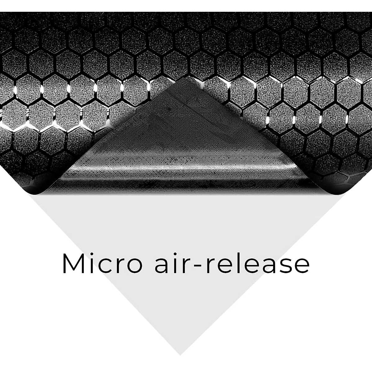 VViViD+ Honeycomb Matte Black Medium Pattern Car Wrap Vinyl (1ft x 5ft)