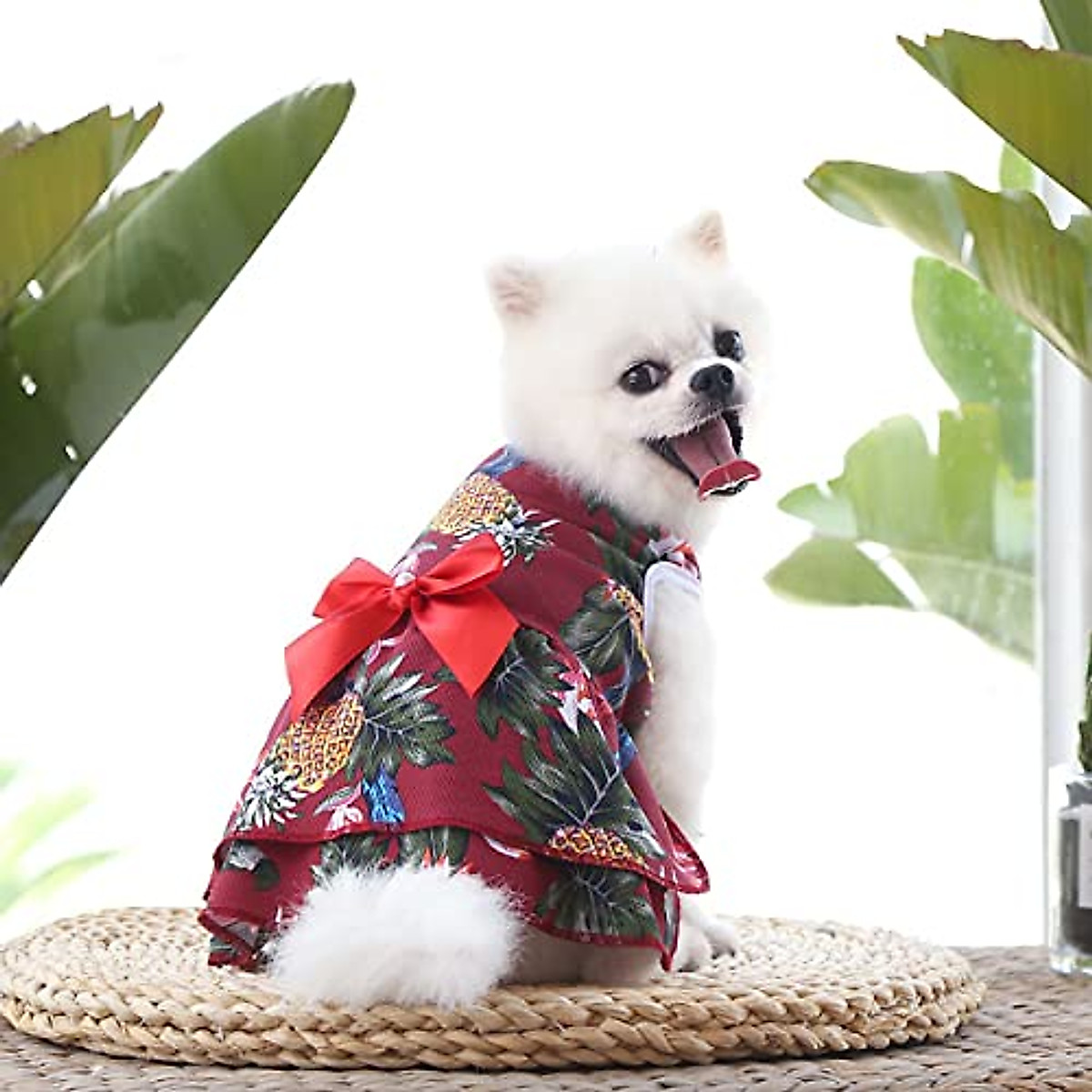 Pet Clothes for Small Dogs Boy Pet Dress Comfortable Fashion Breathable Hawaiian Style Cat Thin Clothing