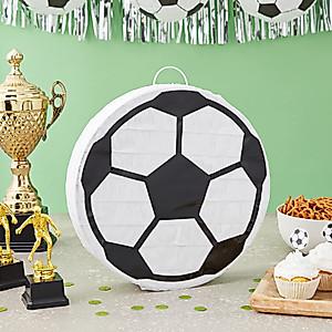 BLUE PANDA Soccer Ball Pinata for Sports Themed Birthday Party Decorations, Small (12.6 x 3.0 x 12.6 Inches)