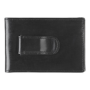 Johnston & Murphy Mens Two-Fold Money Clip Wallet Black Full Grain Leather One Size One Size
