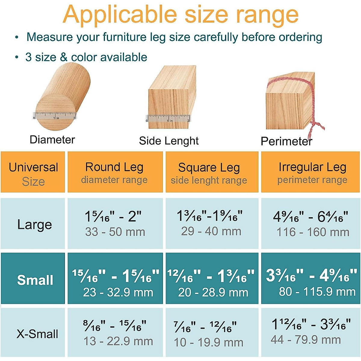 16pcs Chair Leg Floor Protectors,Bar stools Leg Protectors Caps,Dining Room Table Chair Leg Protectors for Hardwood Floors,Chair Leg Covers Silicone Felt Furniture Pads (Small fit: 0.9'' - 1.29'')