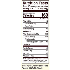 Bobs Red Mill Grain Organic Farro, 24 Ounce (Pack of 2)