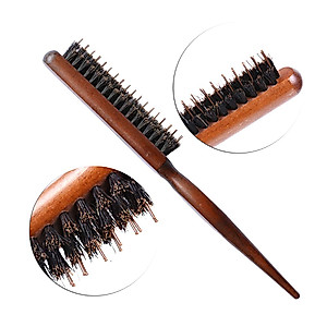 1 Piece Boar Bristle Backcombing and Combing Brush for Edge Control and Volumizing Hair