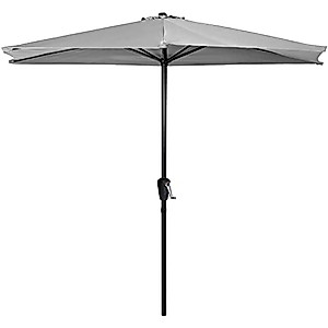 ABCCANOPY Patio Half Umbrellas 11FT (Light Gray)