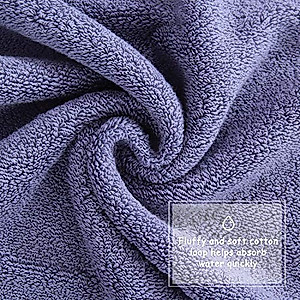 JEFFSUN Multi-Color Hand Bath Towels - 100% Combed Cotton, Ultra Soft and Highly Absorbent Bathroom Hand Towels 14 x 29 Inches(6-Pack)