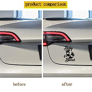 Baby on Board Sticker for Cars Footprint Funny Cute Safety Caution Decal Sign for Car Window and Bumper (B)