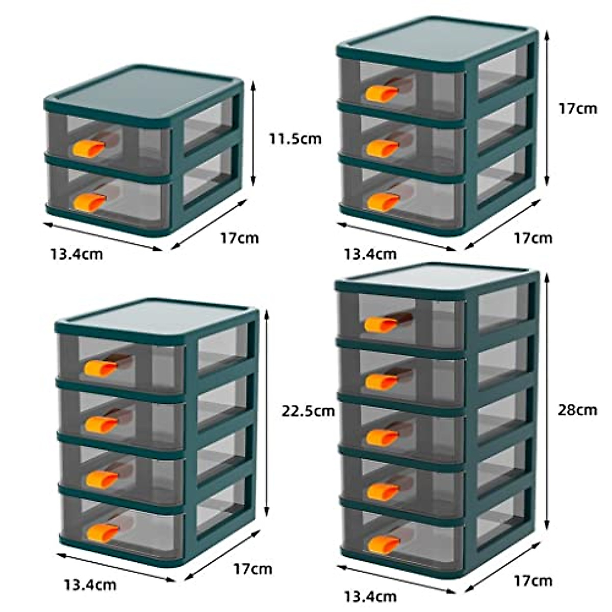 ZSEDP Storage Boxes Multi-Layer Space Saving Strong Loading Large Capacity Practical Desktop Storage Drawer for Bedroom (Size : 3 Layers)